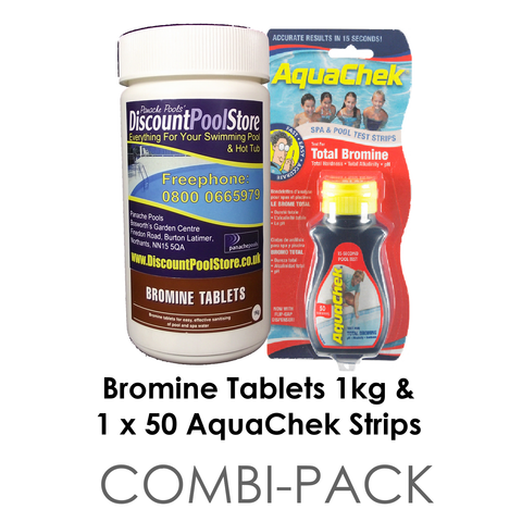 Bromine Tablets, AquaChek Test Strips Combi Packs – Panache Pools ...
