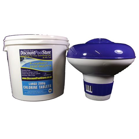 Large 200g Chlorine Tablets 5kg with Tablet Dispenser – Panache Pools ...