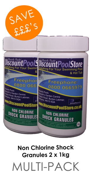 Non Chlorine Shock Granules 2 x 1kg Multi-Pack – Panache Pools ...